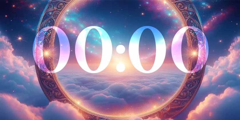 Horas iguais 00:00 - significado e mensagem